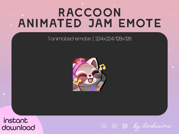 Raccoon Jam Animated Twitch/discord Emote - Etsy