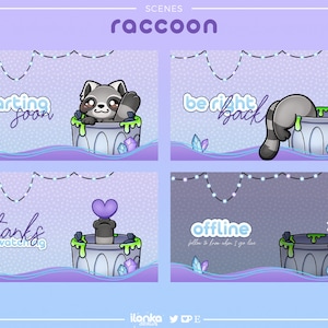Racccoon | Animated Stream Pack! (scenes, Overlays, Alerts, Panels & a ...