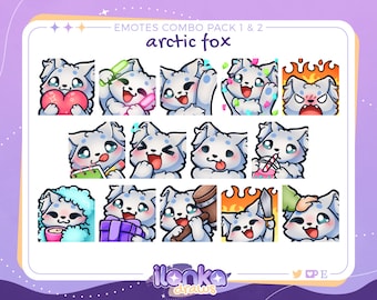 Fox Cute Twitch/discord Emotes Combo Pack set of 14 - Etsy