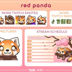 Red Panda Stream MEGA Pack | Emotes, Badges, Animated Twitch Overlay ...