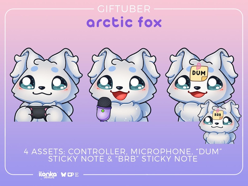 Arctic Fox | Giftuber - Base Expression + Assets - Etsy