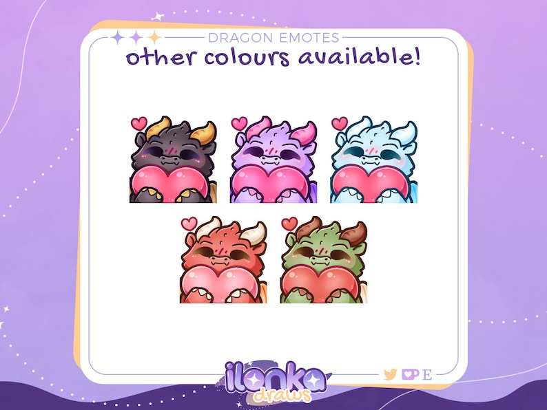 Red Dragon | Cute Twitch/discord Emotes Combo Pack 1 & 2 (set of 14) - Etsy