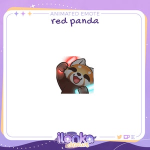 Rave Red Panda | Animated Emote - Etsy