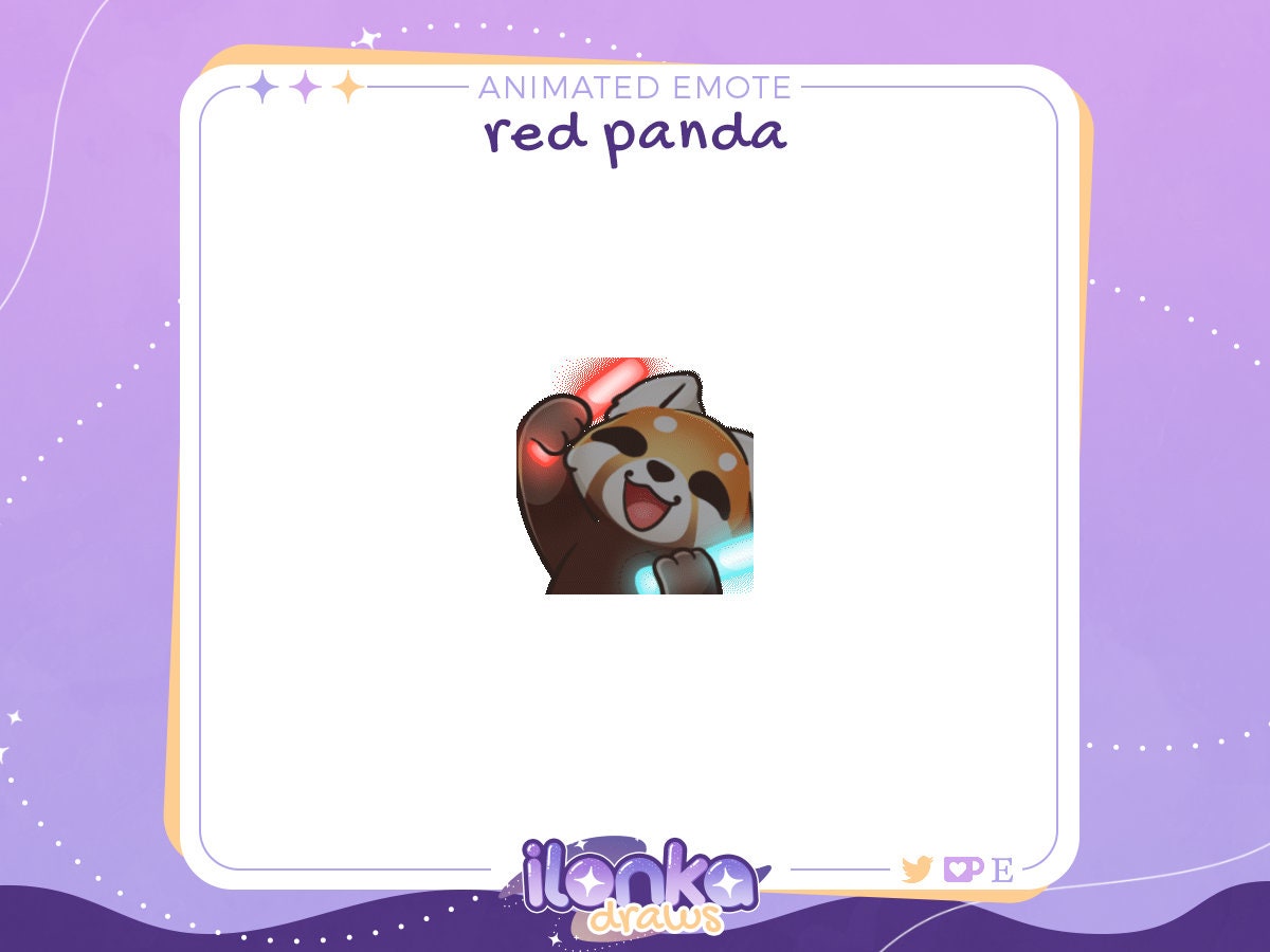 Rave Red Panda Animated Emote - Etsy
