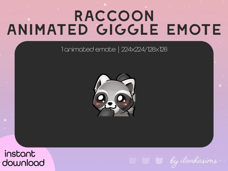 Giggling Raccoon Animated Twitch/discord Emote - Etsy