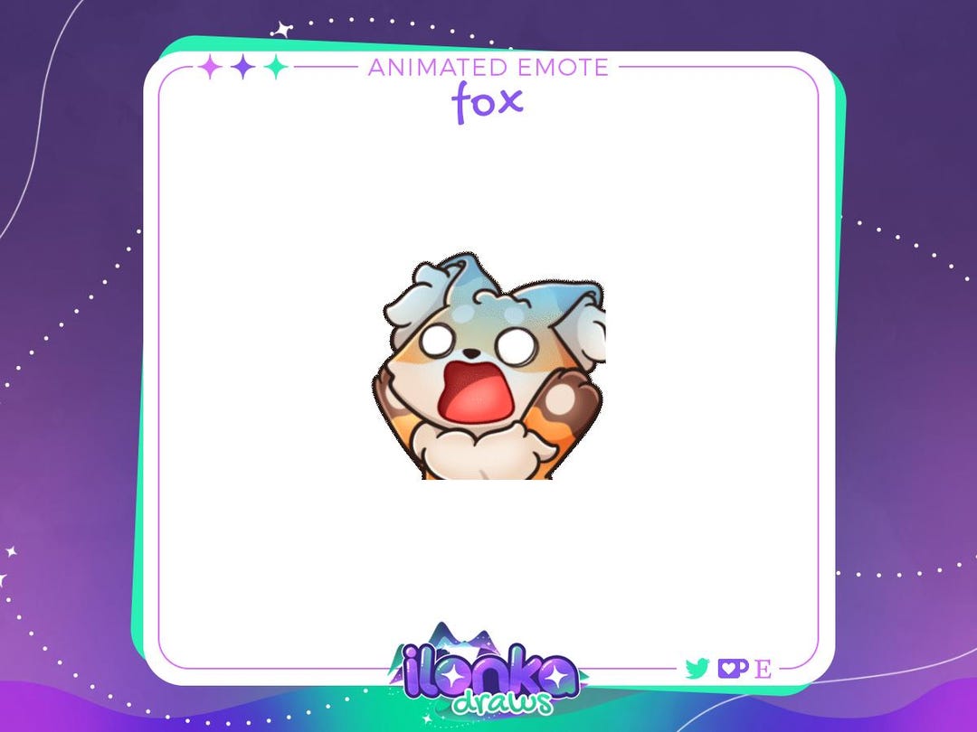 Scared Fox | Animated Twitch/discord Emote - Etsy