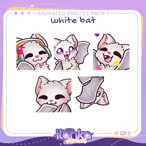 Black Bat Twitch/discord Animated Emotes Pack 1 set of 5 - Etsy