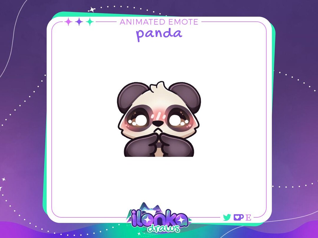 Shy Panda | Animated Twitch/discord Emote - Etsy