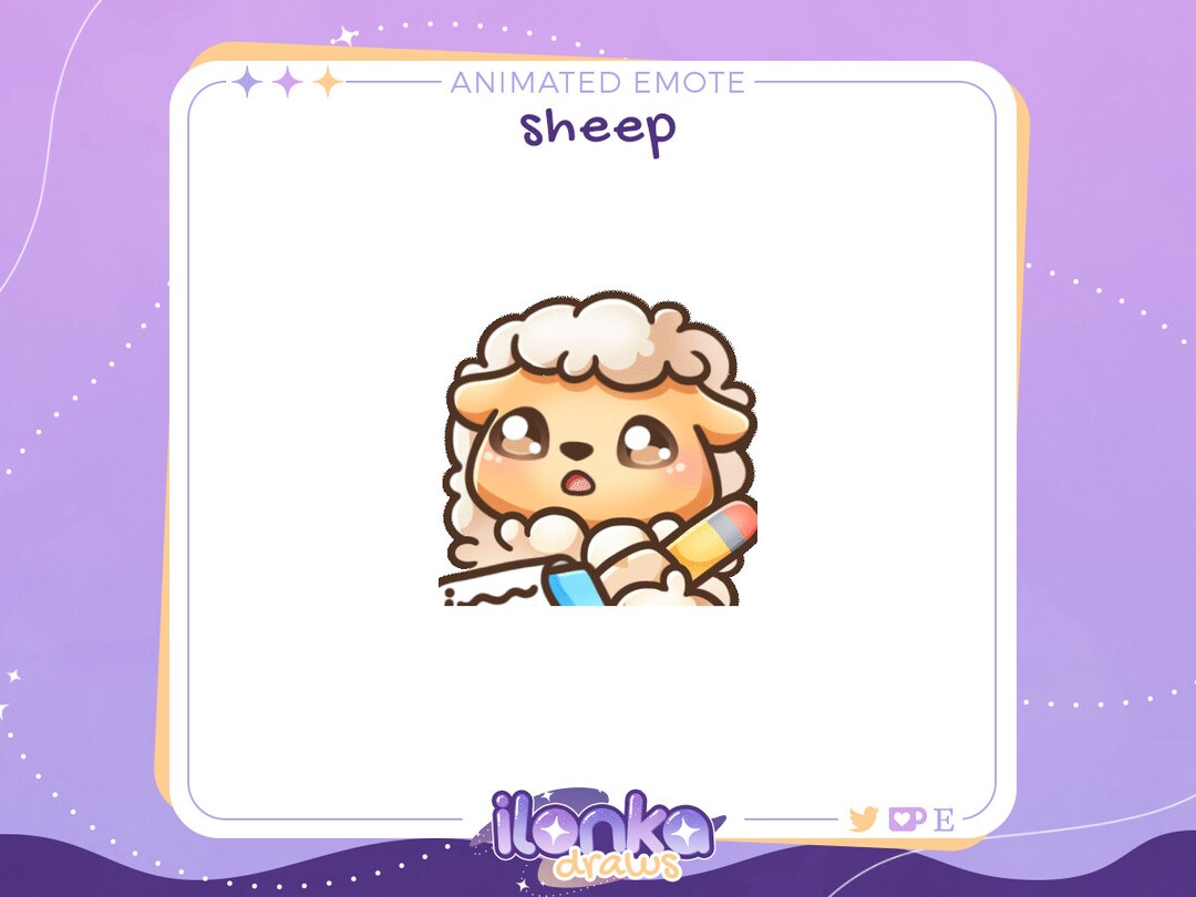 NOTED Sheep | Twitch/discord Animated Emote - Etsy