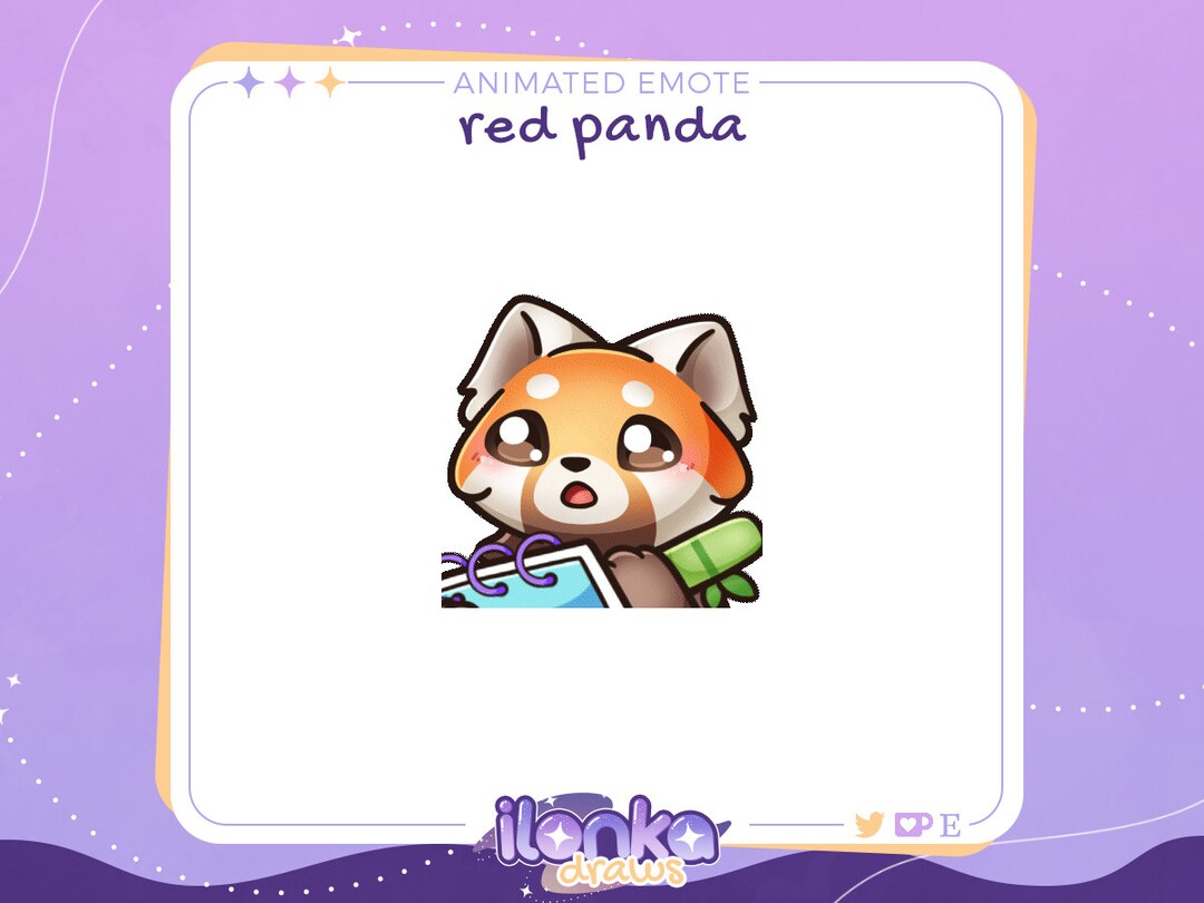 NOTED Red Panda | Animated Emote - Etsy