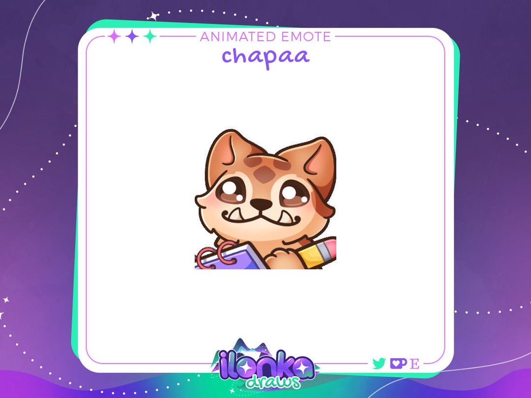 NOTED Chapaa | Cute Twitch/discord Animated Emotes Pack 1 (set of 5) - Etsy