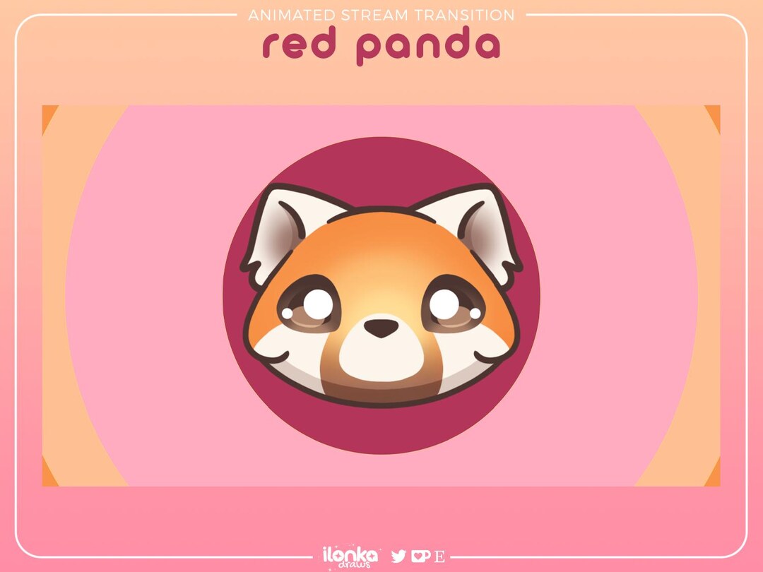 Red Panda | Animated Stream Transition! - Etsy