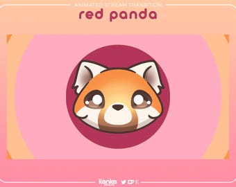 Red Panda Stream Overlay | Cloud and Bamboo Stream Overlay | Twitch ...