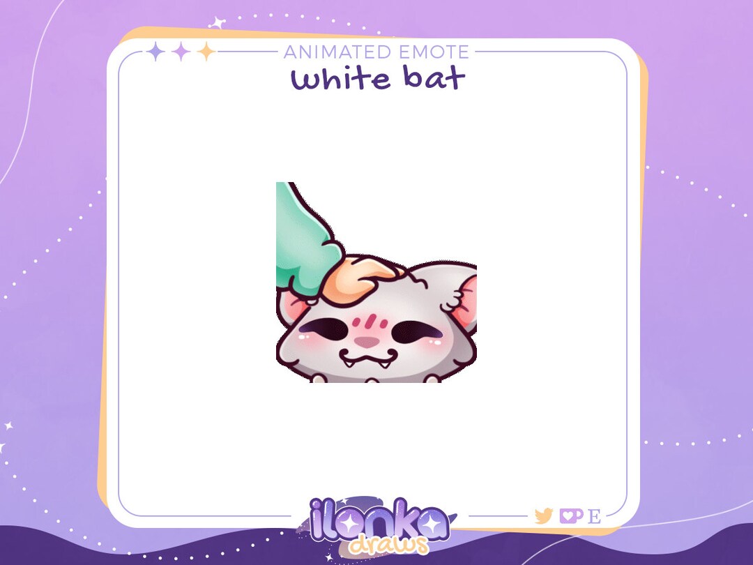 Pat White Bat | Twitch/discord Animated Emote - Etsy