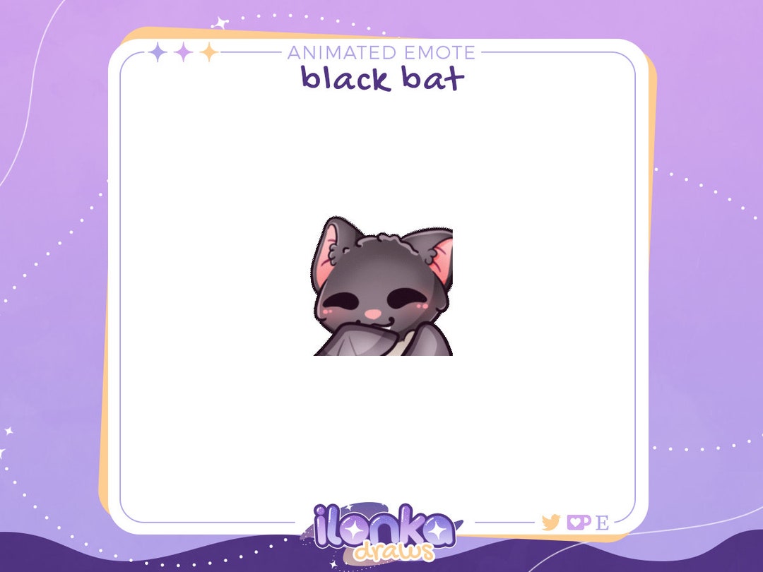Giggle Black Bat | Twitch/discord Animated Emote - Etsy