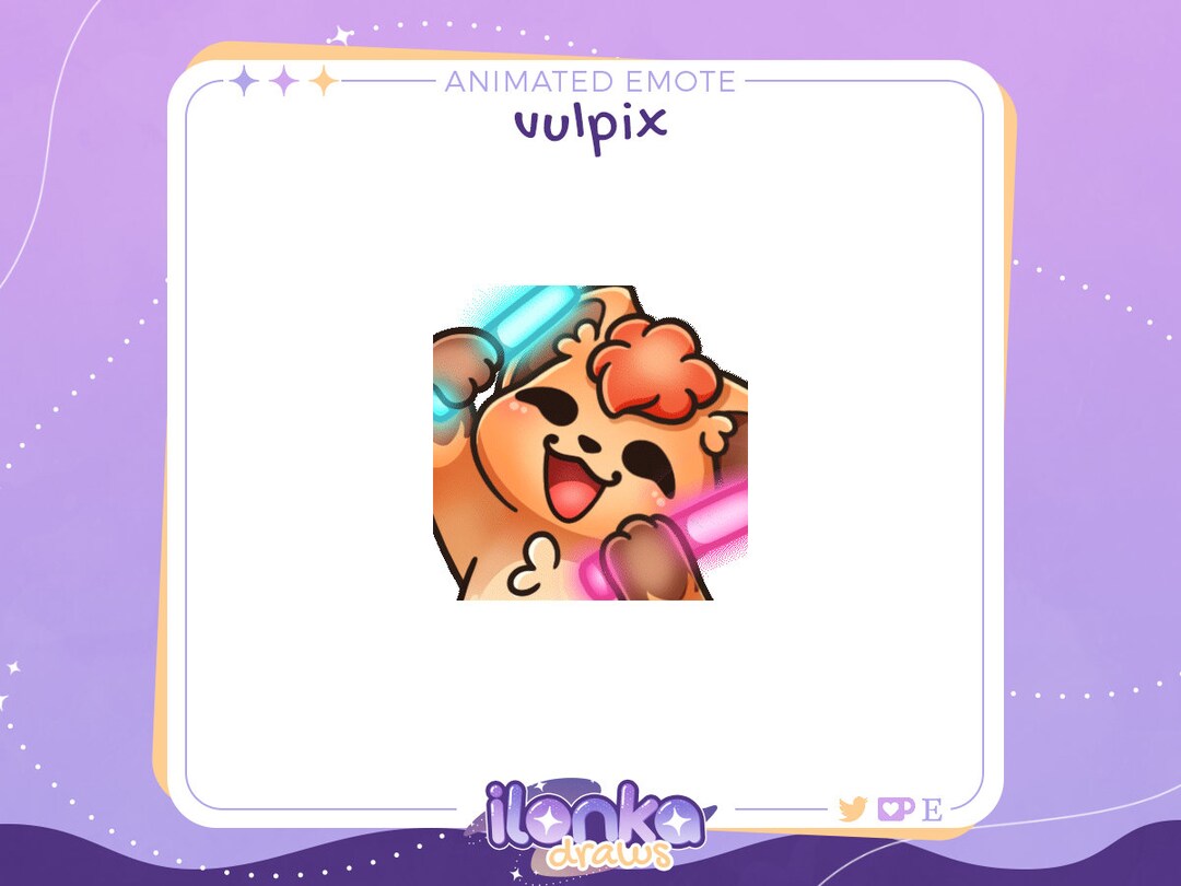 Rave Vulpix Cute Animated Twitch/discord Emote - Etsy