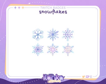 Badges: Snowflakes P2U Holiday, Twitch Badges, Twitch Streamer, Sub ...