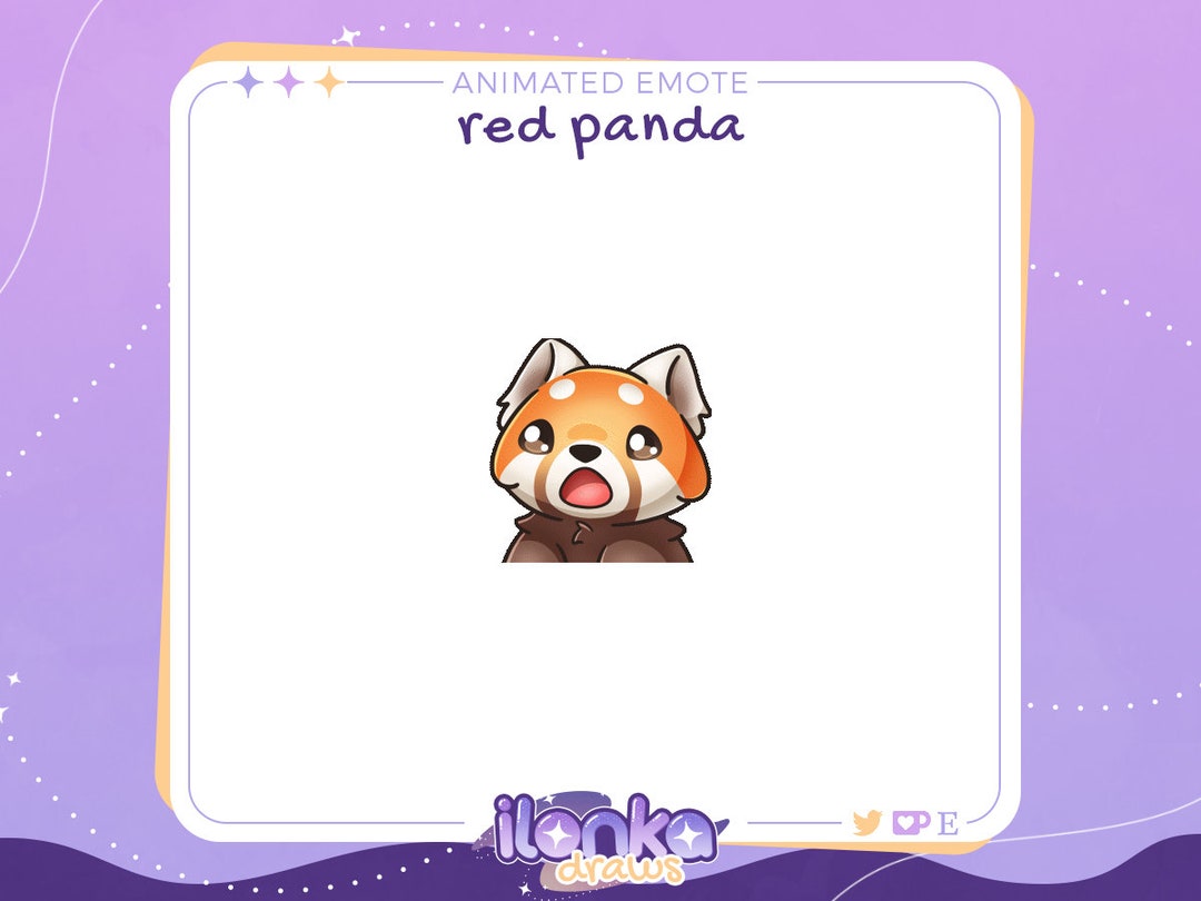 Surprised Red Panda | Animated Emote - Etsy