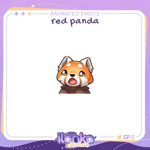 Surprised Red Panda Animated Emote - Etsy