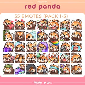 Red Panda Stream MEGA Pack | Emotes, Badges, Animated Twitch Overlay ...