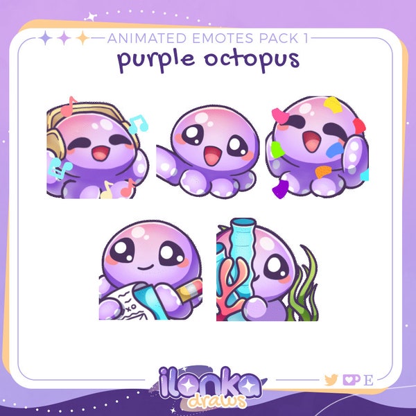 Animated Octopus Twitch - Etsy