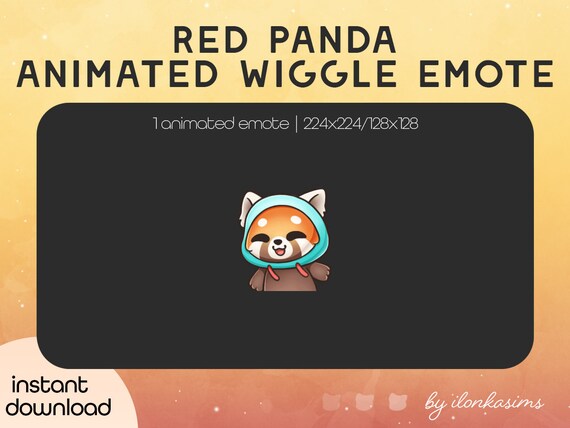 Wiggle Red Panda Animated Emote - Etsy
