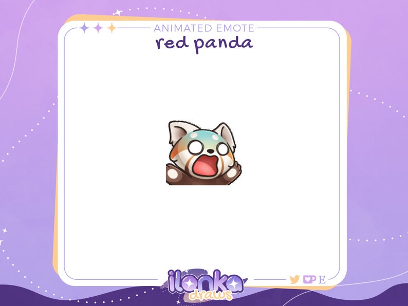 Running Scared Red Panda Animated Emote - Etsy