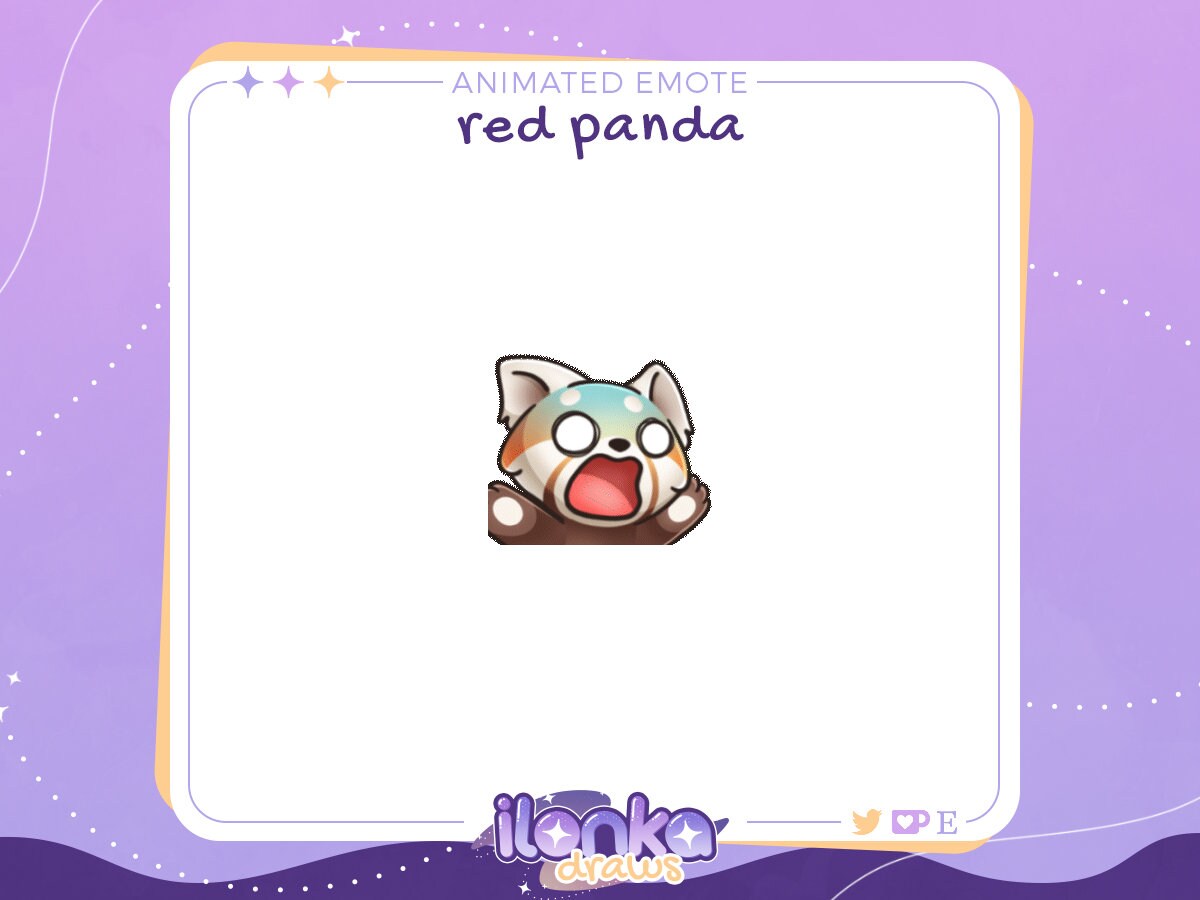 Running Scared Red Panda Animated Emote - Etsy