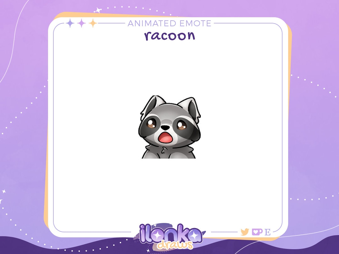 Surprised Raccoon | Animated Emote - Etsy