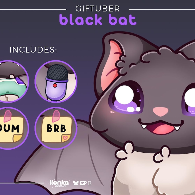 Pngtuber Models Bat - Etsy