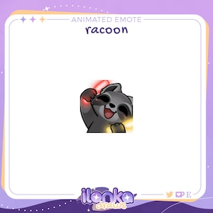 Rave Raccoon | Animated Emote - Etsy