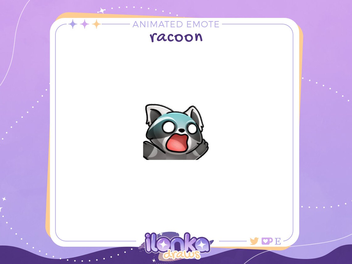 Running Scared Raccoon Animated Emote - Etsy