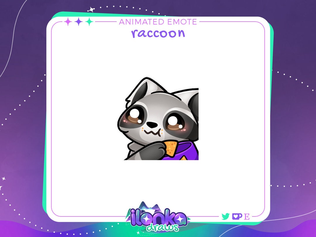 Nom Raccoon | Animated Twitch/discord Emote - Etsy