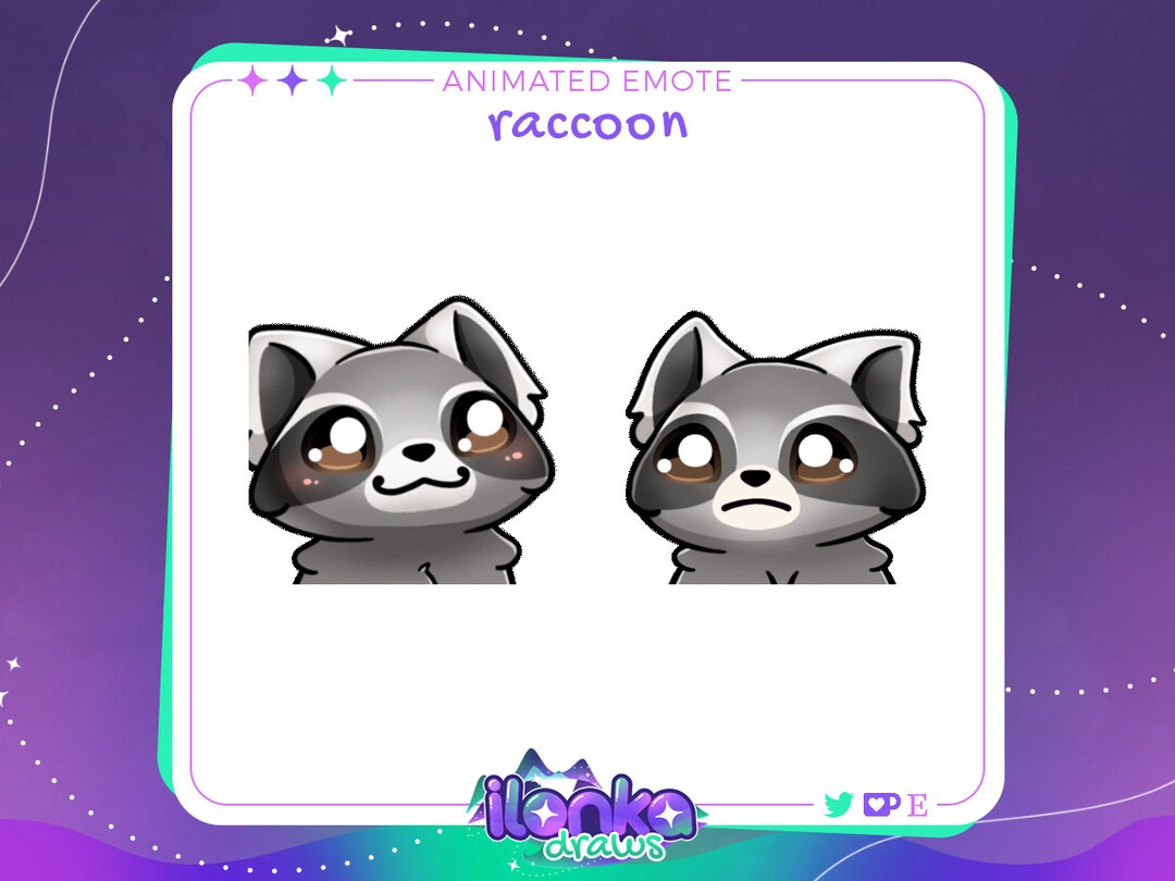 NODDERS & NOPERS Raccoon | Animated Twitch/discord Emote - Etsy