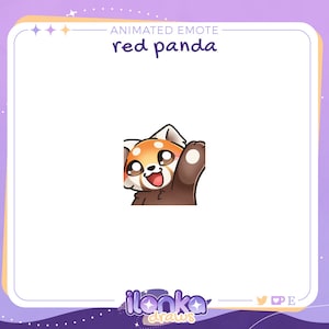 Waving Red Panda | Animated Emote - Etsy