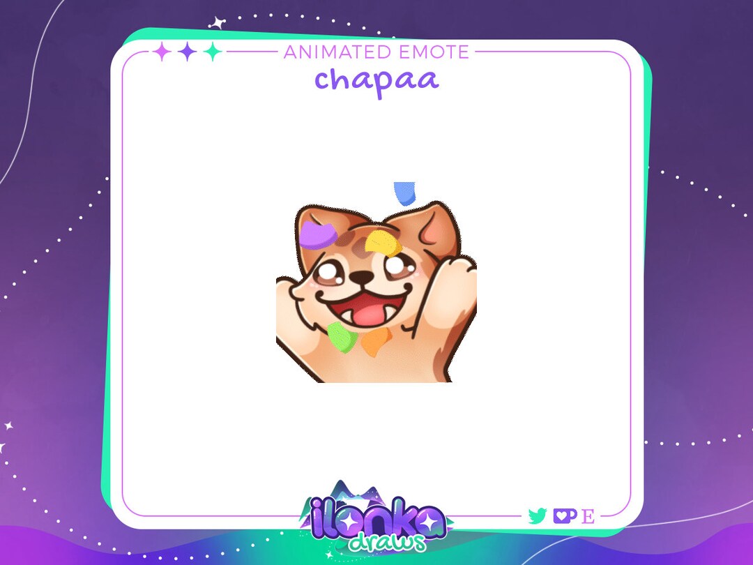 Hype Chapaa | Cute Twitch/discord Animated Emotes Pack 1 (set of 5) - Etsy