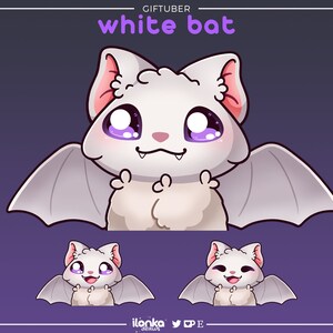 White Bat | Giftuber / Pngtuber - Etsy