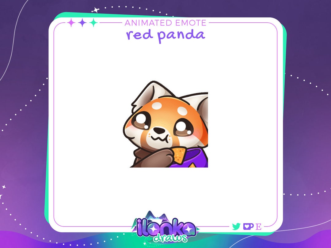 Nom Red Panda | Animated Emote - Etsy