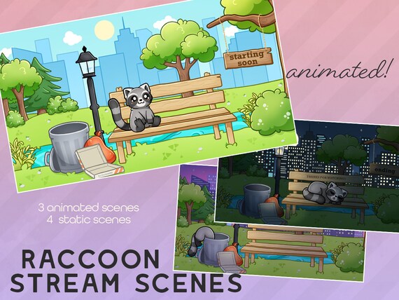 Racccoon Animated Twitch Scenes - Etsy