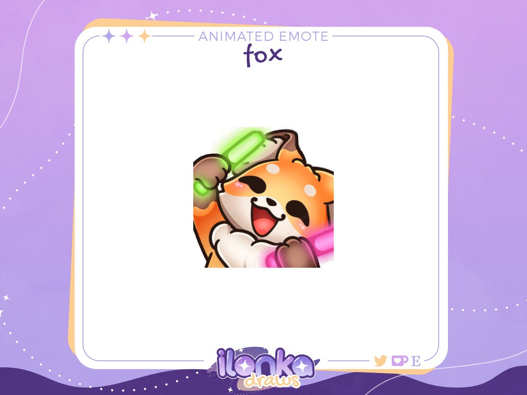 Rave Fox | Animated Twitch/discord Emote - Etsy