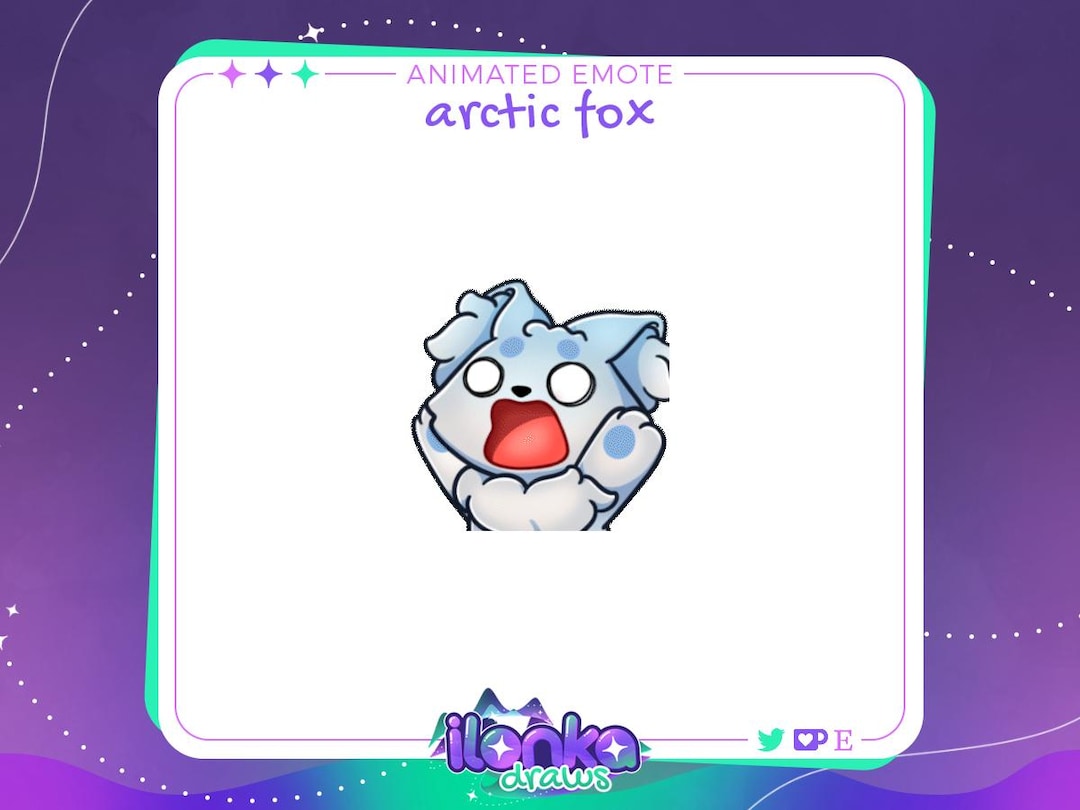 Scared Arctic Fox | Animated Twitch/discord Emote - Etsy