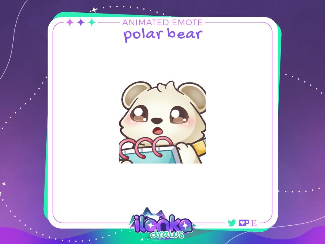NOTED Polar Bear | Animated Twitch/discord Emote - Etsy