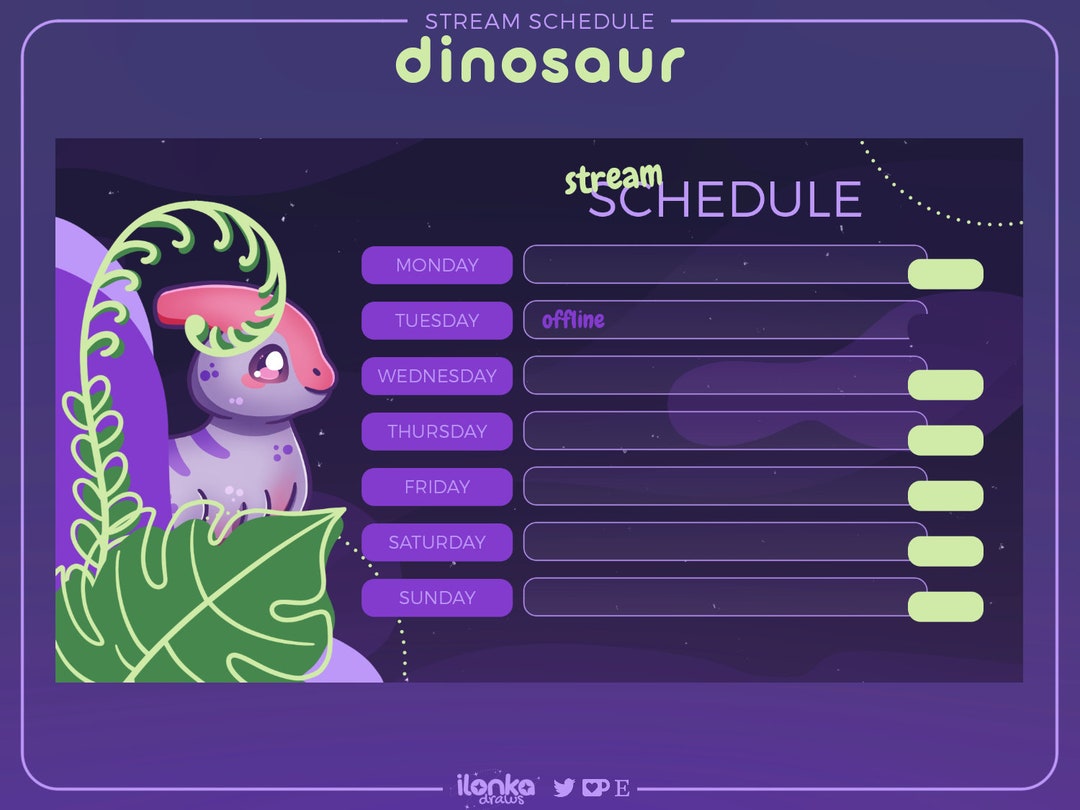 Dinosaurs | Stream Schedules - Etsy
