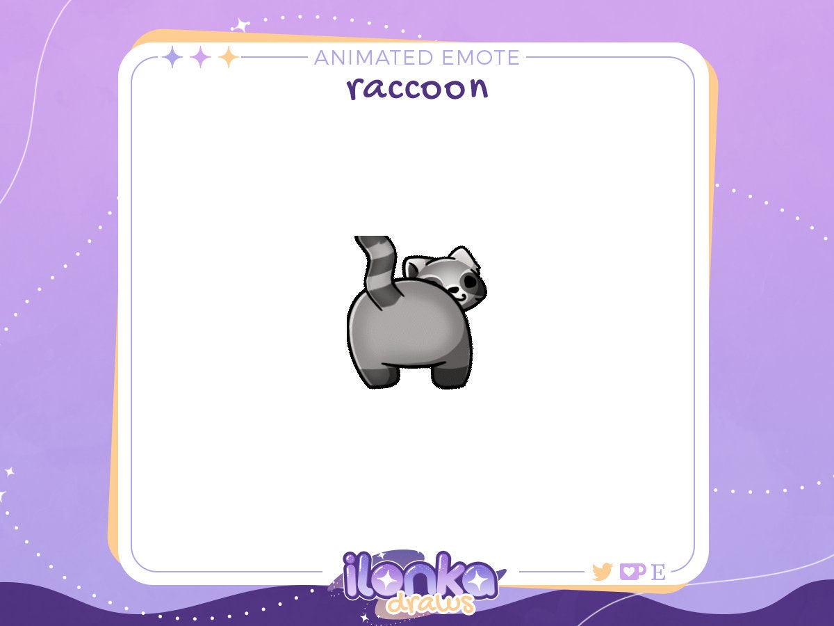 Twerk Raccoon | Animated Emote - Etsy Australia
