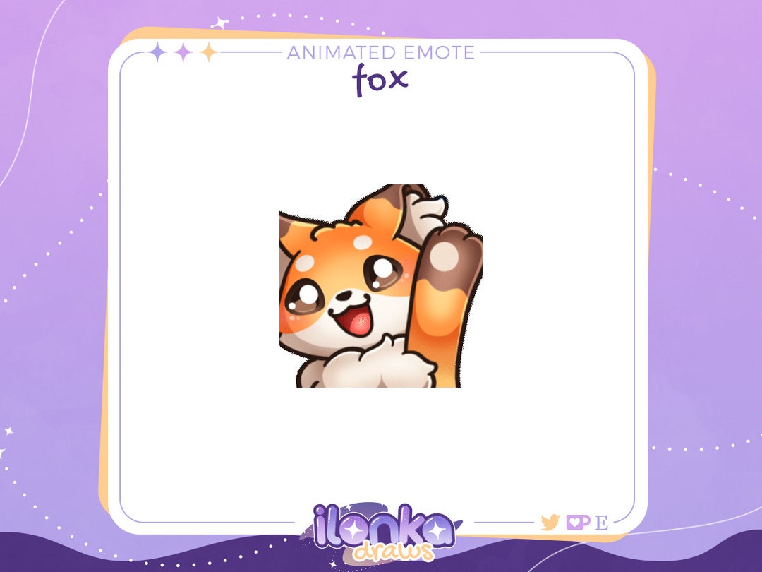 Wave Fox | Animated Twitch/discord Emote - Etsy
