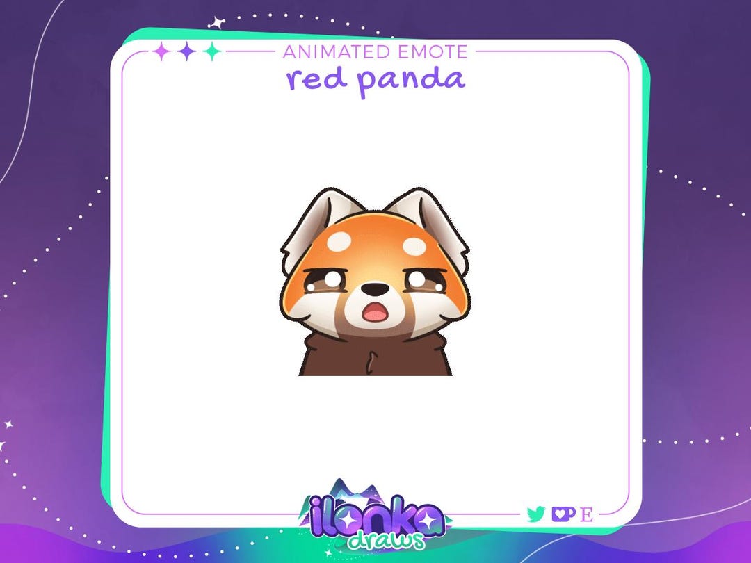 Red Panda Huhh | Animated Twitch/discord Emote - Etsy