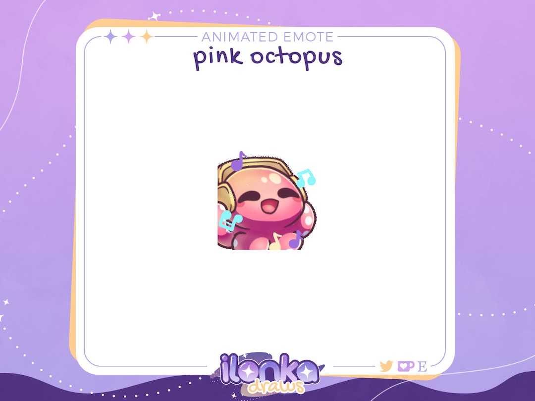 Jam Pink Octopus Animated Twitch/discord Emote - Etsy