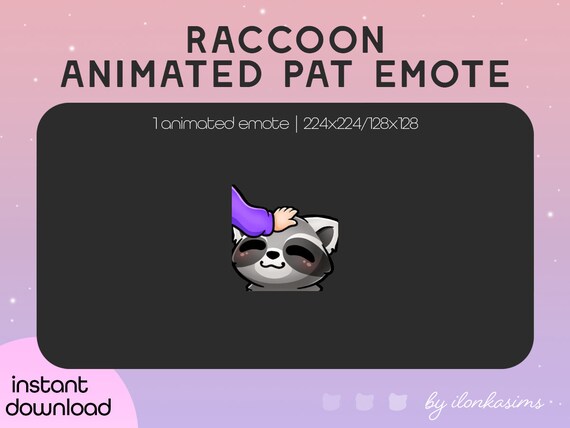 Raccoon Pat Animated Twitch/discord Emote - Etsy