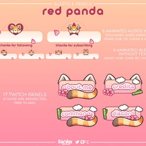 Red Panda | Animated Stream Pack! (scenes, Overlays, Alerts, Panels & a ...
