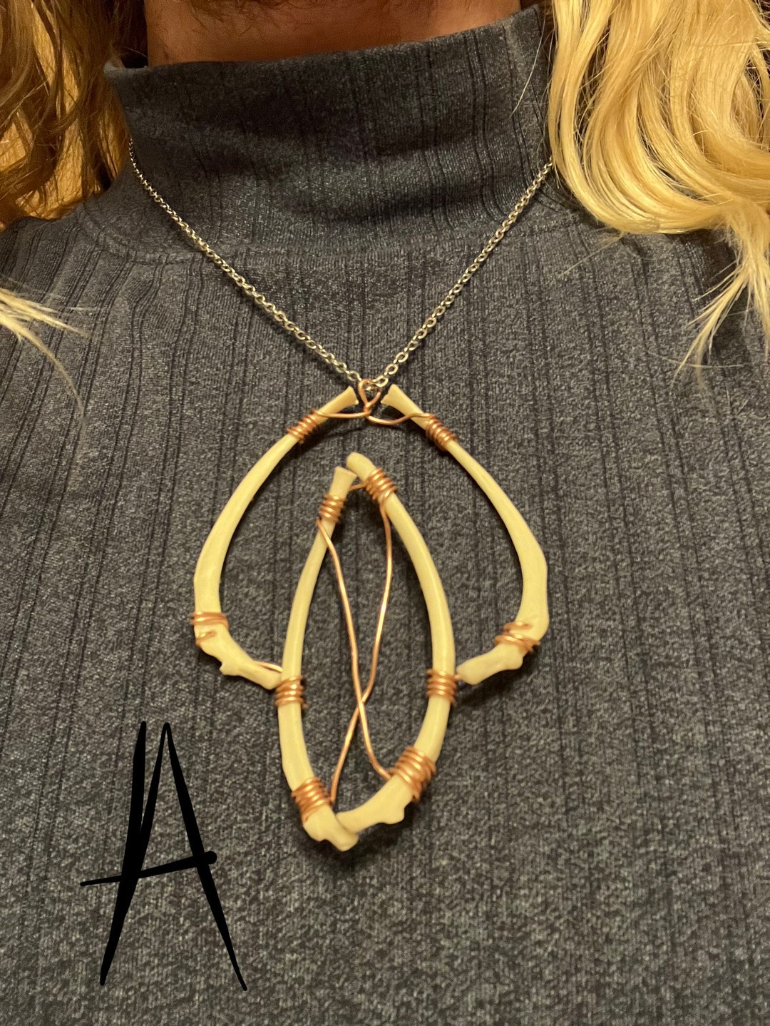 Groundhog Rib Bone Necklace - Etsy